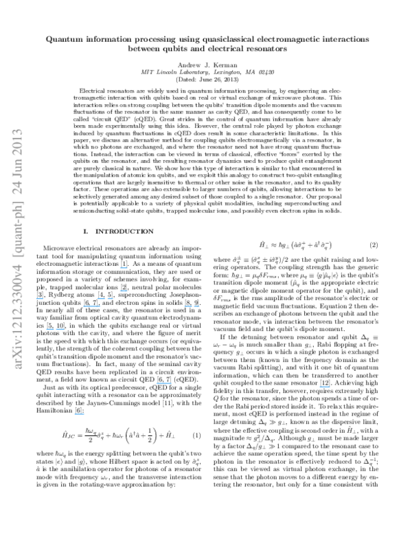 (PDF) Quantum information processing using quasiclassical electromagnetic interactions between ...