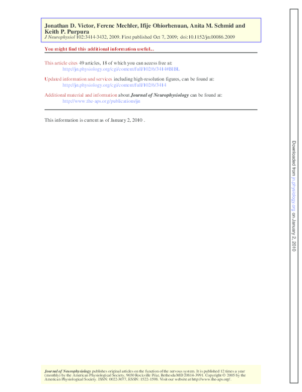 J Neurophysiol Keith P. Purpura