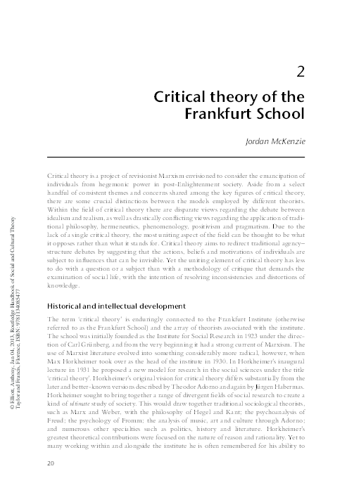 (DOC) THE FRANKFURT SCHOOL AND CULTURAL MARXISM | Vladimir Moss ...