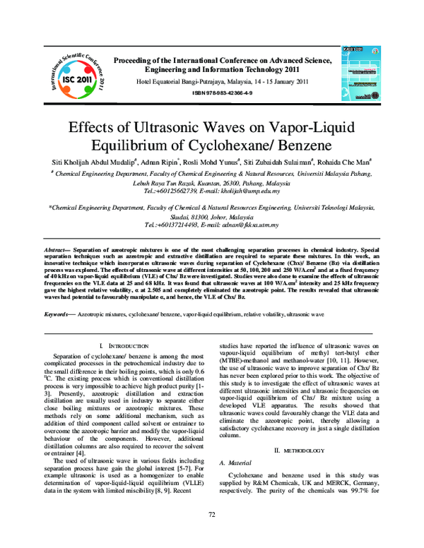 (PDF) Effects of Ultrasonic Waves on Vapor-Liquid Equilibrium of ...