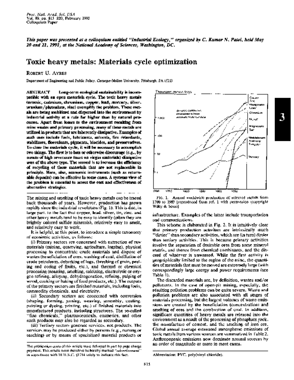 (PDF) Toxic heavy metals: materials cycle optimization