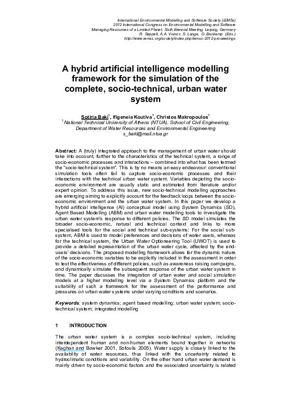 (PDF) A hybrid artificial intelligence modelling framework for the ...