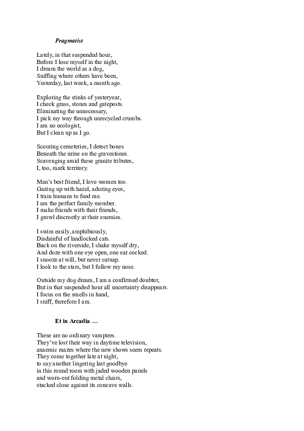 (DOC) 'Pragmatist' and 'Et in Arcadia Ego ...' | John Thieme - Academia.edu