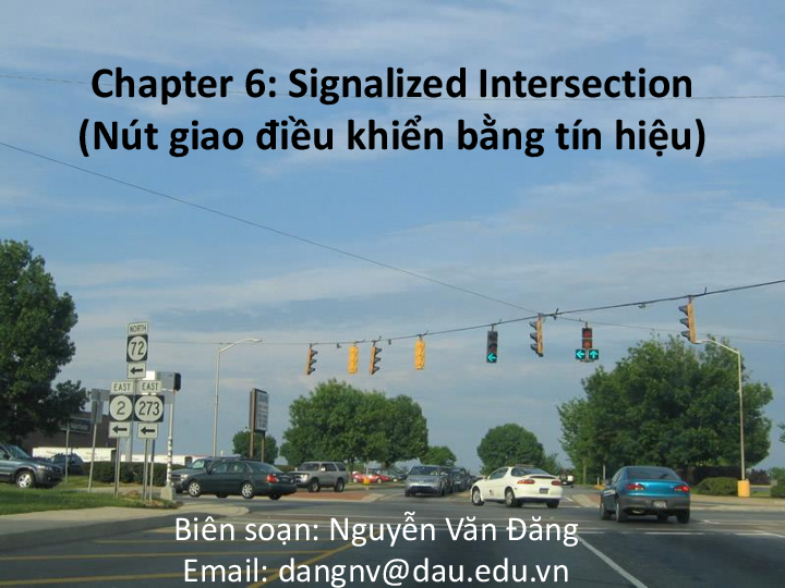 (PDF) Chapter 6: Signalized Intersection (Nút giao điều khiển bằng tín hiệu