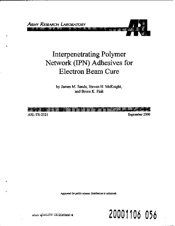 (PDF) Interpenetrating Polymer Network (IPN) Adhesives for Electron ...