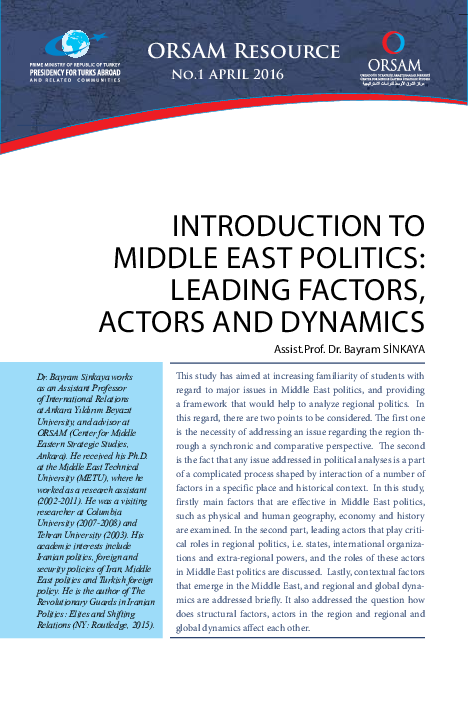 (PDF) Introduction to Middle East Politics - Leading Factors, Actors ...
