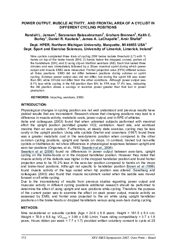 Cyclist Frontal Area