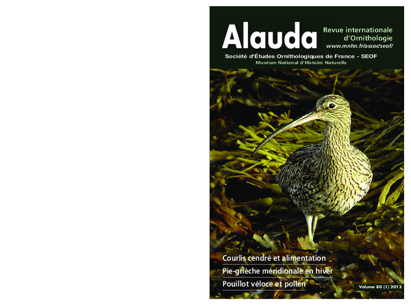 (PDF) Alauda Revue internationale d'Ornithologie