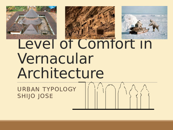 (PPT) Level of Comfort in Vernacular Architecture