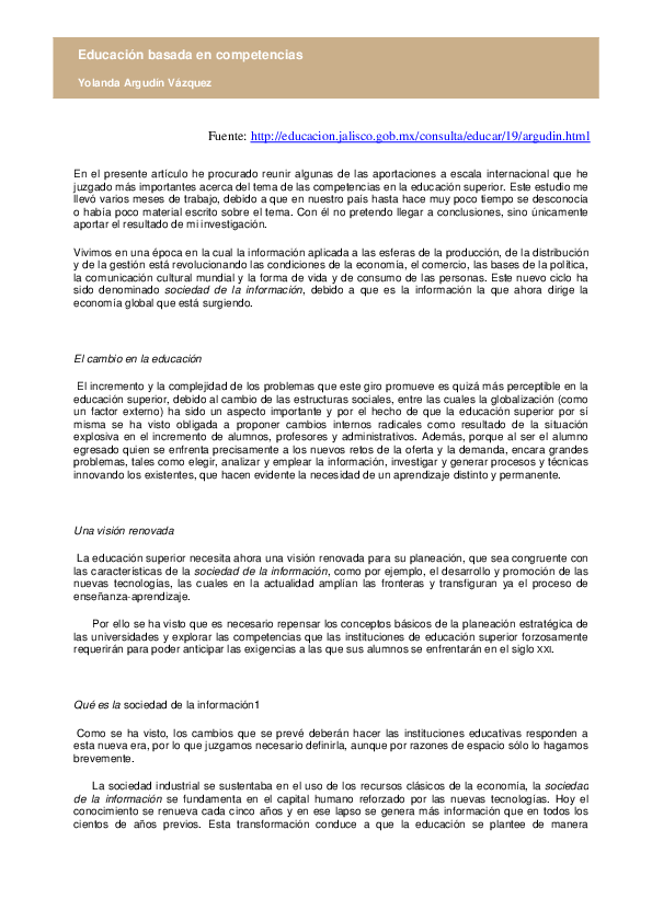 (PDF) Educación basada en competencias