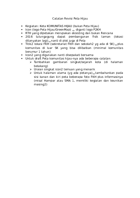 (DOC) Catatan Revisi Peta Hijau