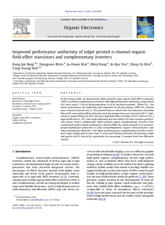 (PDF) Improved performance uniformity of inkjet printed n-channel ...