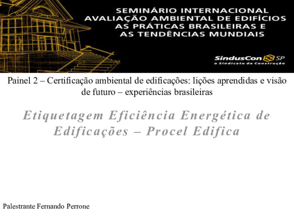 (PDF) Etiquetagem Eficiência Energética de Edificações – Procel Edifica
