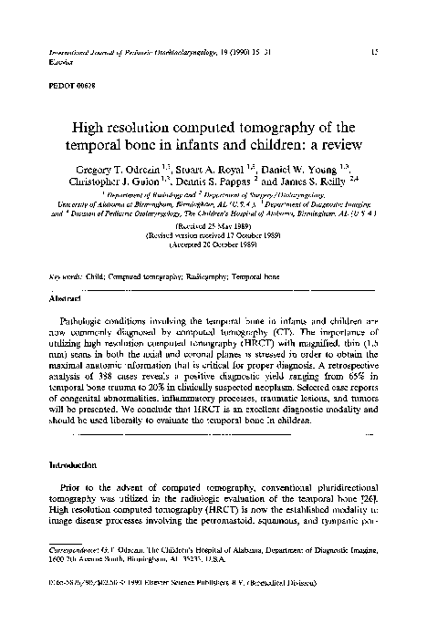 (PDF) High-Resolution Computed Tomography of Temporal Bone: Part IV ...