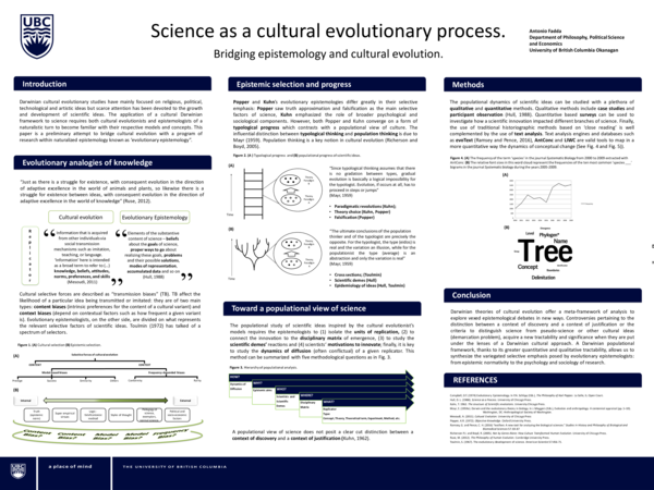(PDF) Poster presentation - Science as a cultural evolutionary process