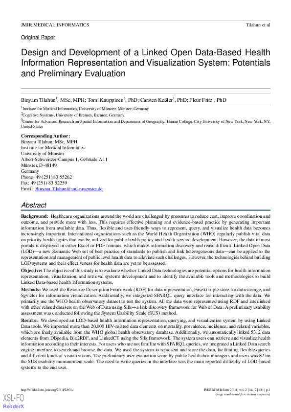 Pdf Design And Development Of A Linked Open Data Based Health
