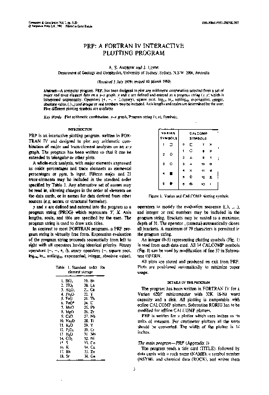 (PDF) PRP: a FORTRAN IV interactive plotting program | Anita Andrew ...