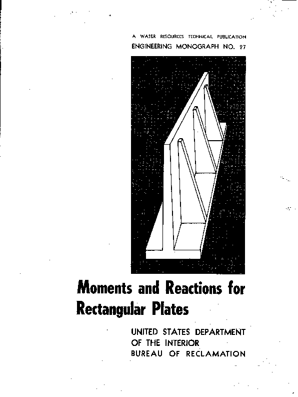 (PDF) Moments and Reactions for Rectangular Plates UNITED STATES ...