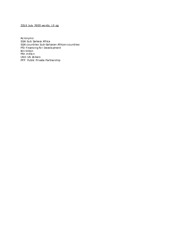 (DOC) Acronyms SSA Sub Sahara Africa SSA countries Sub-Saharan African ...