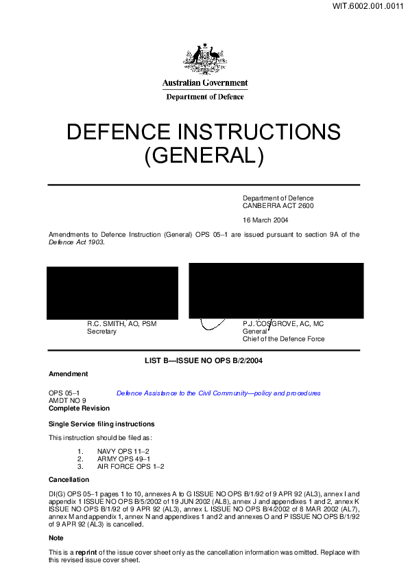 (PDF) DEFENCE INSTRUCTIONS (GENERAL