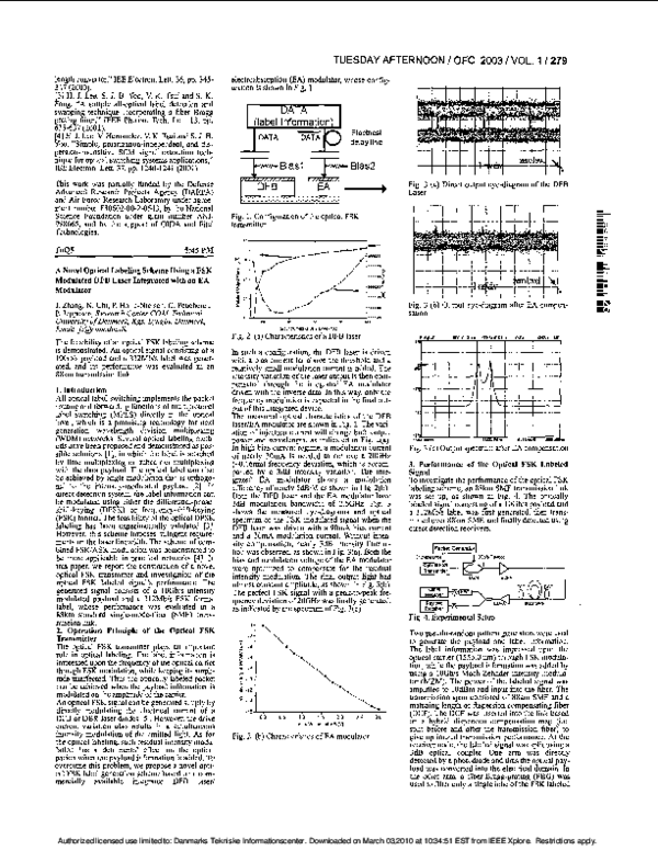 (PDF) A novel optical labeling scheme using a FSK modulated DFB laser ...