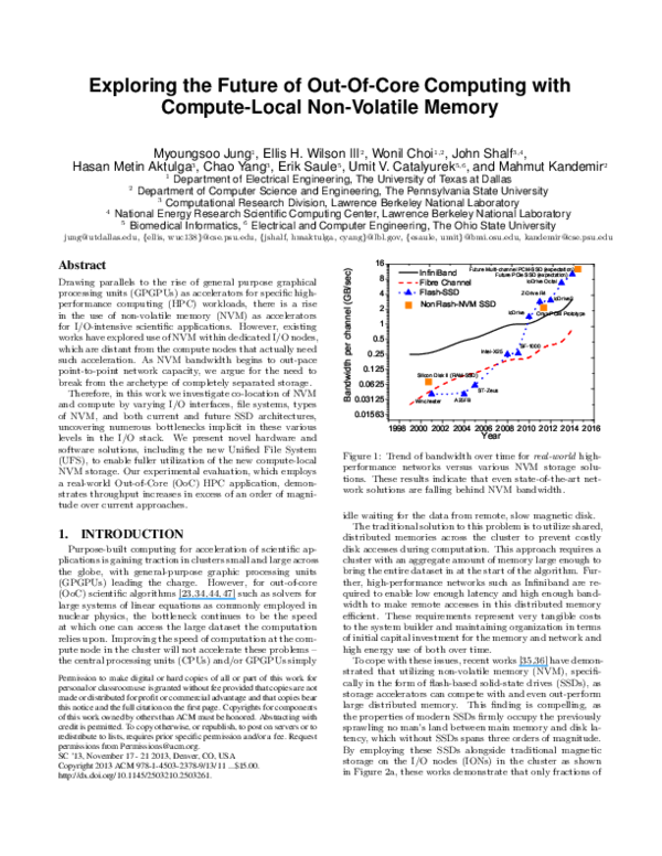 Pdf Exploring The Future Of Out Of Core Computing With Compute Local Non Volatile Memory H