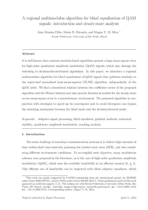 Pdf A Regional Multimodulus Algorithm For Blind Image Deconvolution