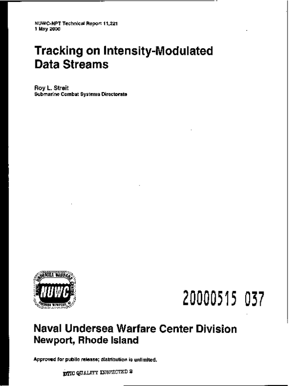 (PDF) Tracking on intensity-modulated sensor data streams