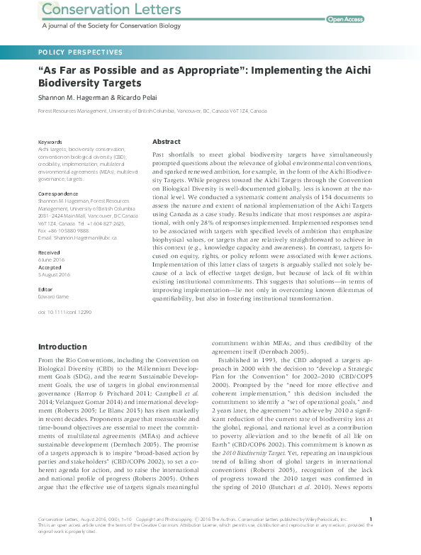(PDF) Hagerman et al 2016 Conservation Letters