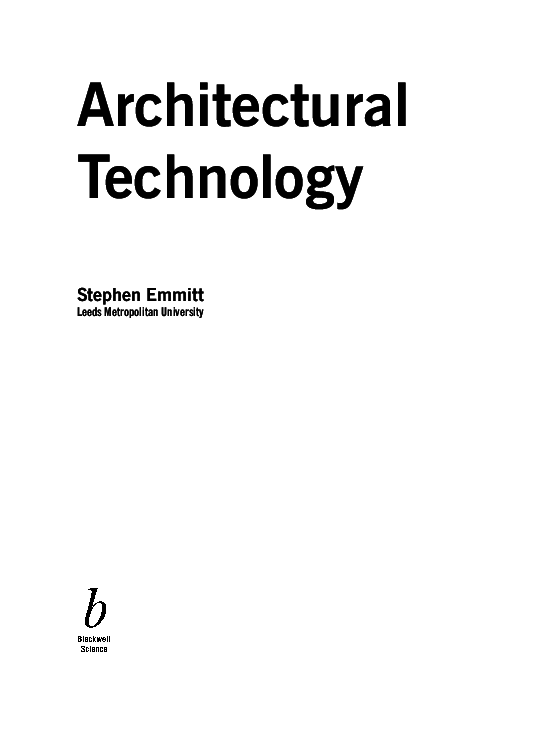 (PDF) Architectural Technology