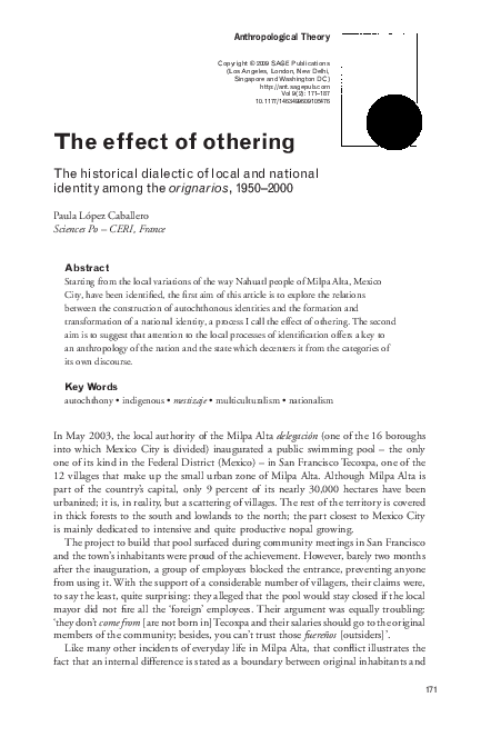 (PDF) The effect of othering. Categories of identification and national ...