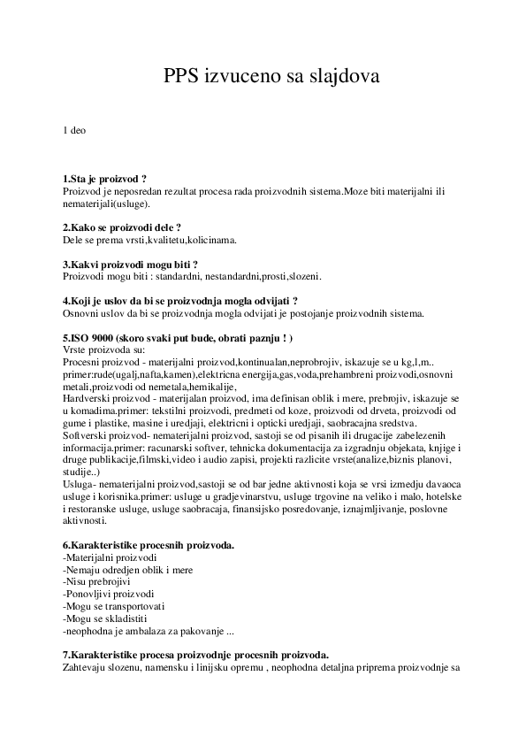 (PDF) Projektovanje Proizvodnih Sistema PPS