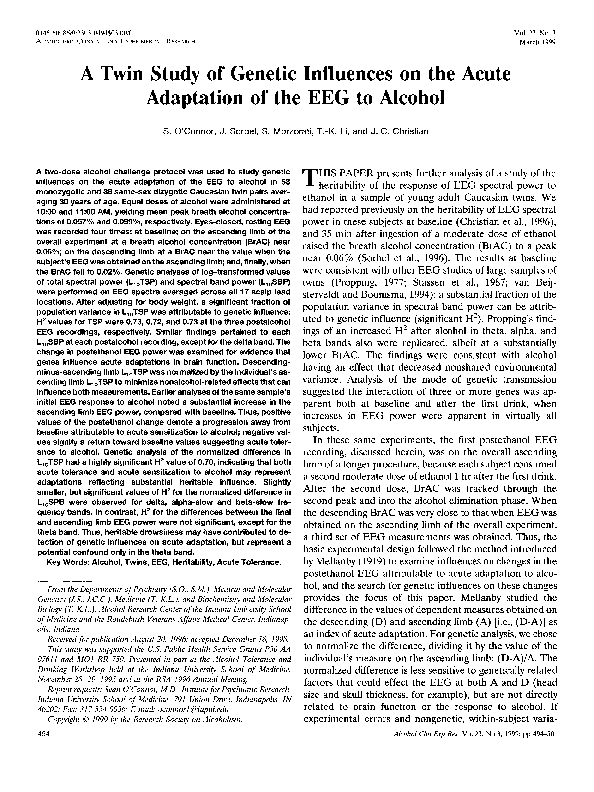 (PDF) A Twin Study of Genetic Influences on the Acute Adaptation of the ...