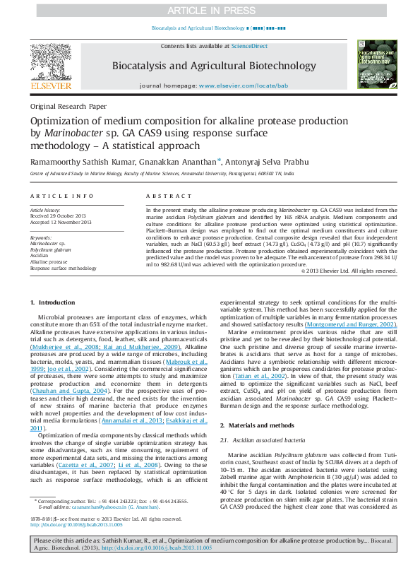 (PDF) Optimization of medium composition for alkali-stable xylanase production by Aspergillus ...