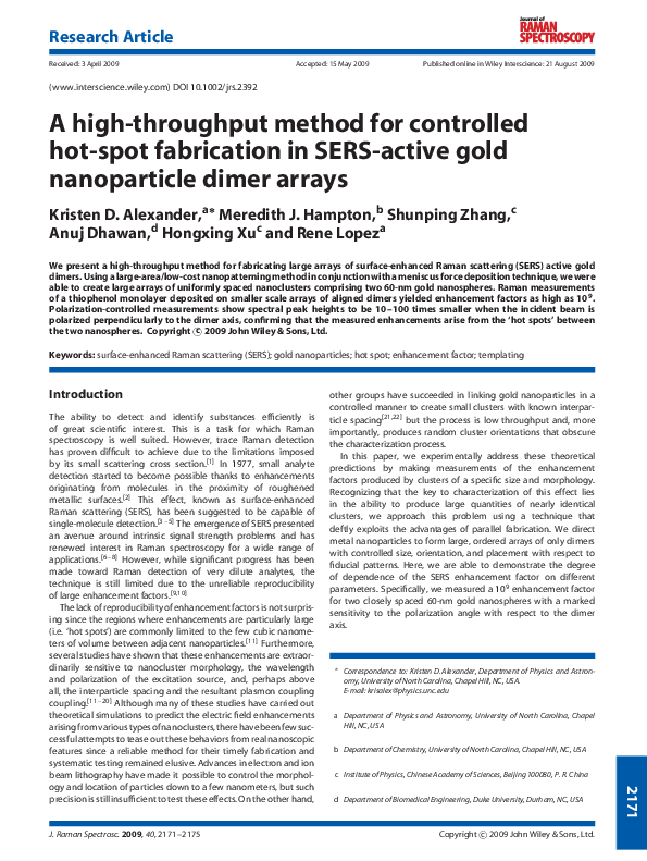 (PDF) A high-throughput method for controlled hot-spot fabrication in ...