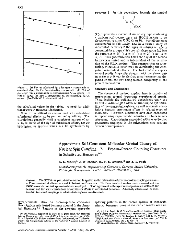 Pdf Approximate Self Consistent Molecular Orbital Theory Of Nuclear Spin Coupling Iii