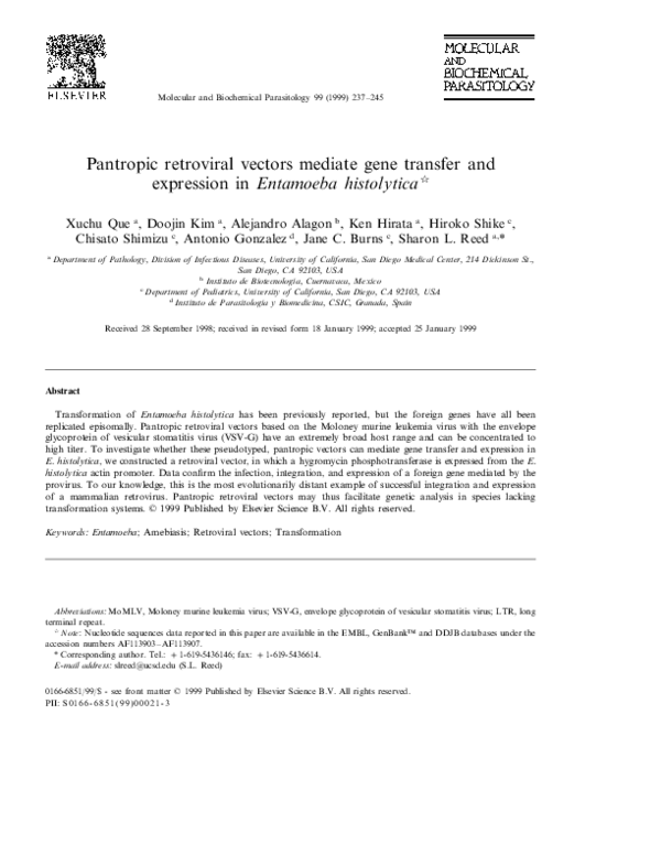 (PDF) Pantropic retroviral vectors mediate gene transfer and expression ...