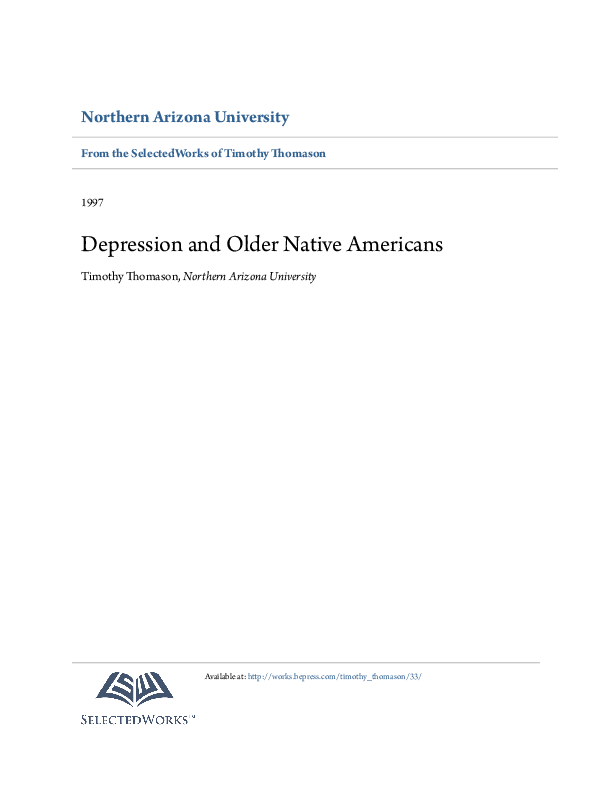 (PDF) Depression and Older Native Americans