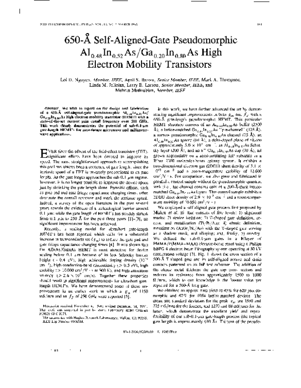 (PDF) 650-Å self-aligned-gate pseudomorphic Al0.48In0.52As/Ga0.2In0.8As ...