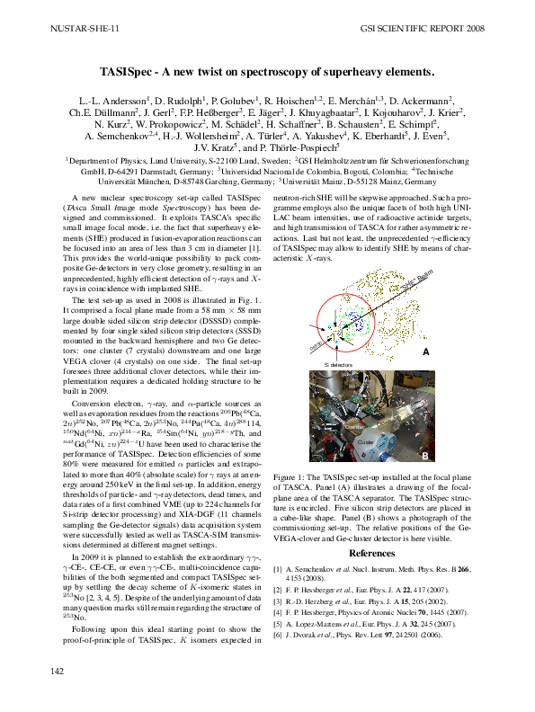 (PDF) TASISpec - A new twist on spectroscopy of superheavy elements