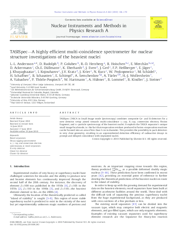 (PDF) TASISpec—A highly efficient multi-coincidence spectrometer for nuclear structure ...