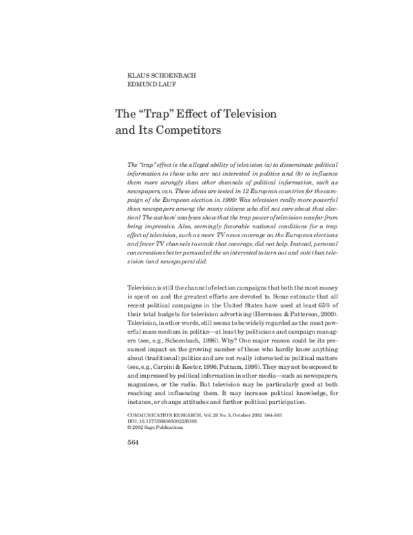 (PDF) The "Trap" Effect of Television and Its Competitors
