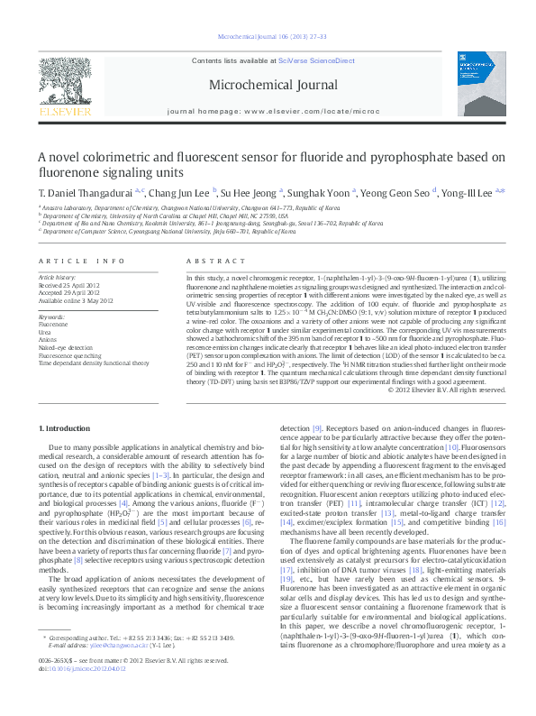 Pdf A Schiff Based Colorimetric Fluorescent Sensor With The Potential For Detection Of