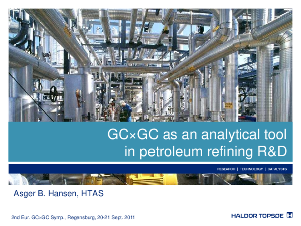 (PDF) GCxGC-ToFMS as an analytical tool in petroleum refining R&D