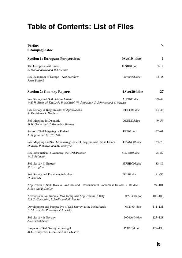 (PDF) Table of Contents: List of Files