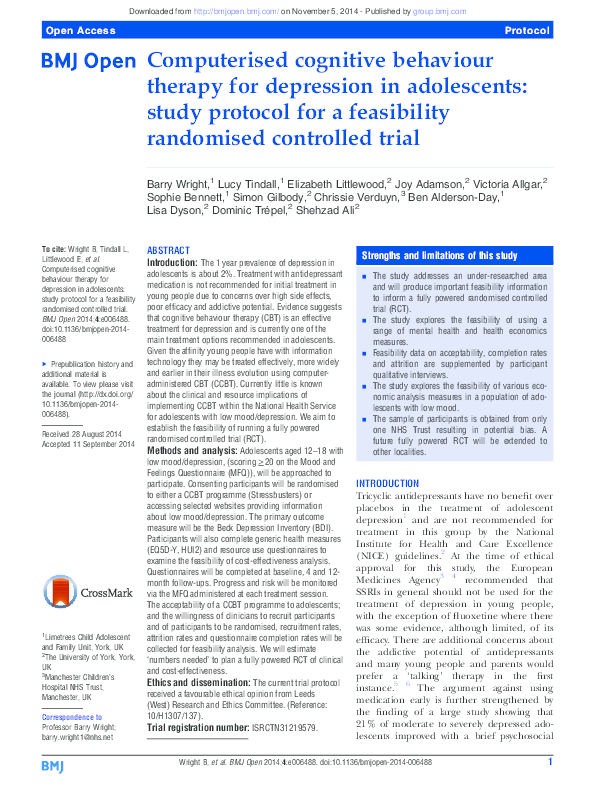 (PDF) Computerised Cognitive Behaviour Therapy for Obsessive-Compulsive ...
