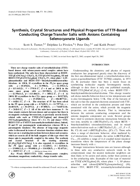 (PDF) Synthesis, crystal structures and physical properties of -oxo- -carboxylato-diiron(III ...