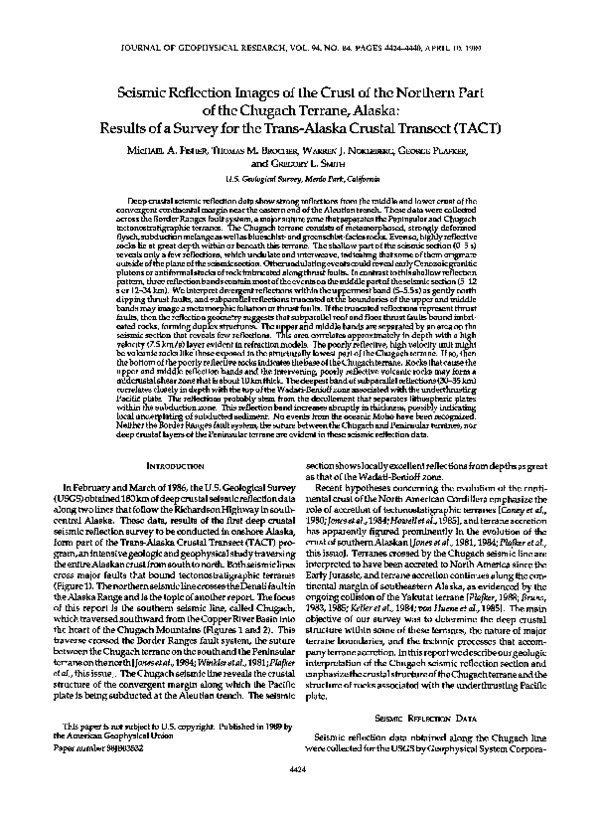 (PDF) Seismic Reflection Images of the Crust of the Northern Part of ...