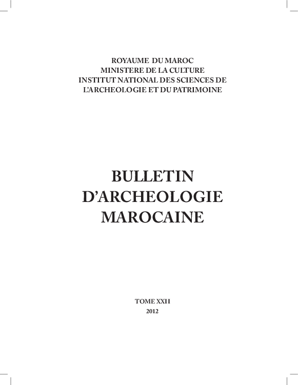 (PDF) BULLETIN D'ARCHEOLOGIE MAROCAINE- couverture et sommaire. 2012