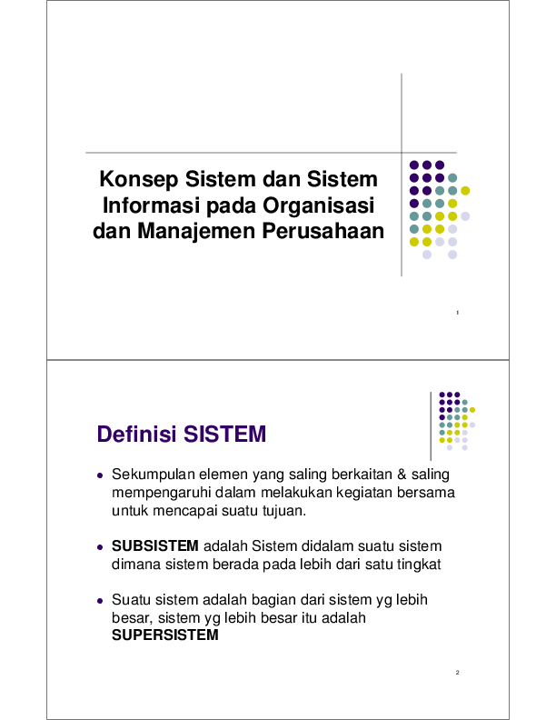 (PDF) Konsep Sistem dan Sistem Informasi pada Organisasi dan Manajemen ...